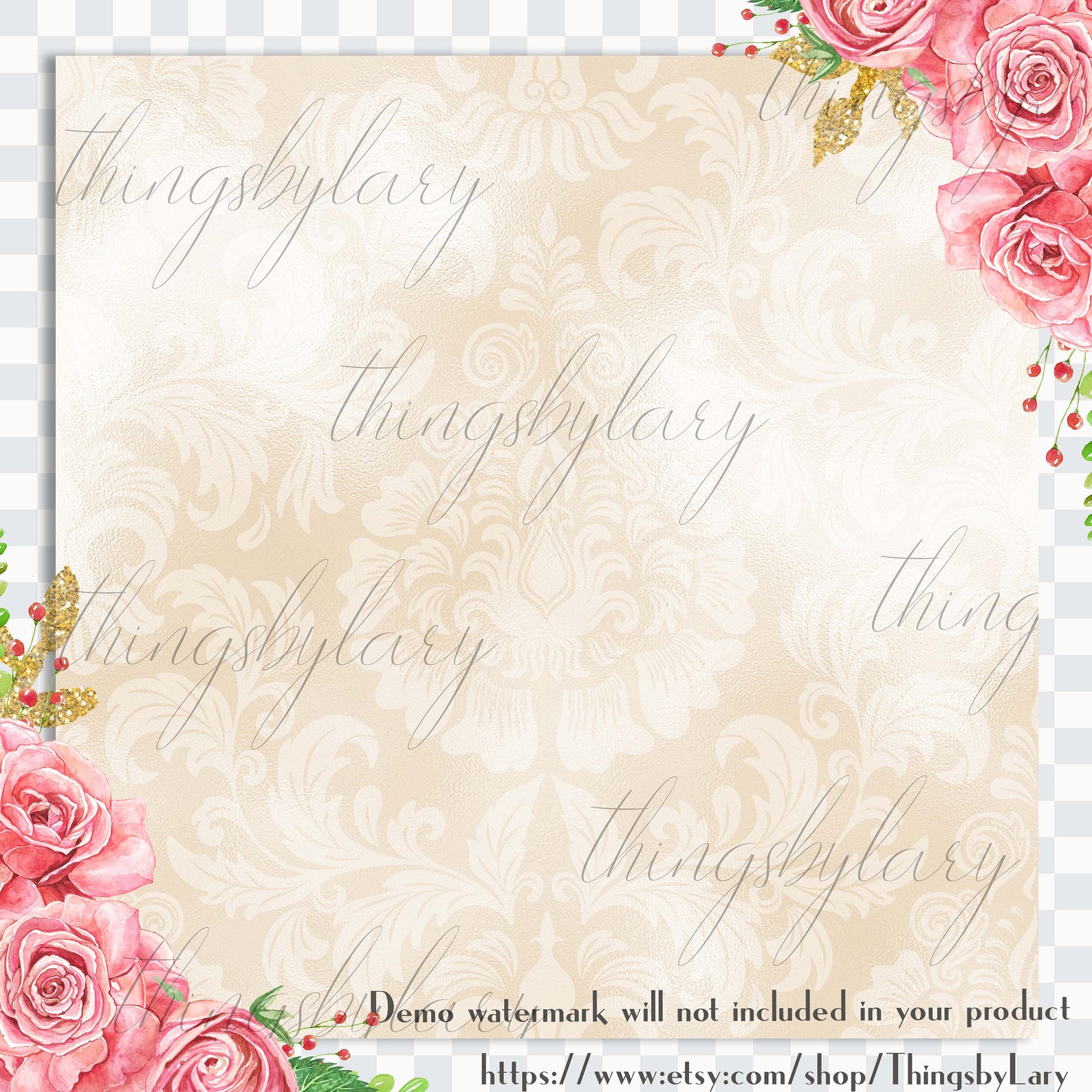 16 Pearl Wedding Luxury Damask Digital Papers 12x12 Foil - Etsy