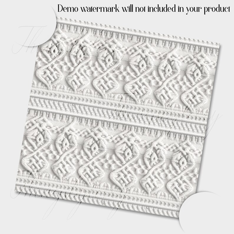 20 Seamless Realistic White Ugly Sweater Pattern Digital Papers ...
