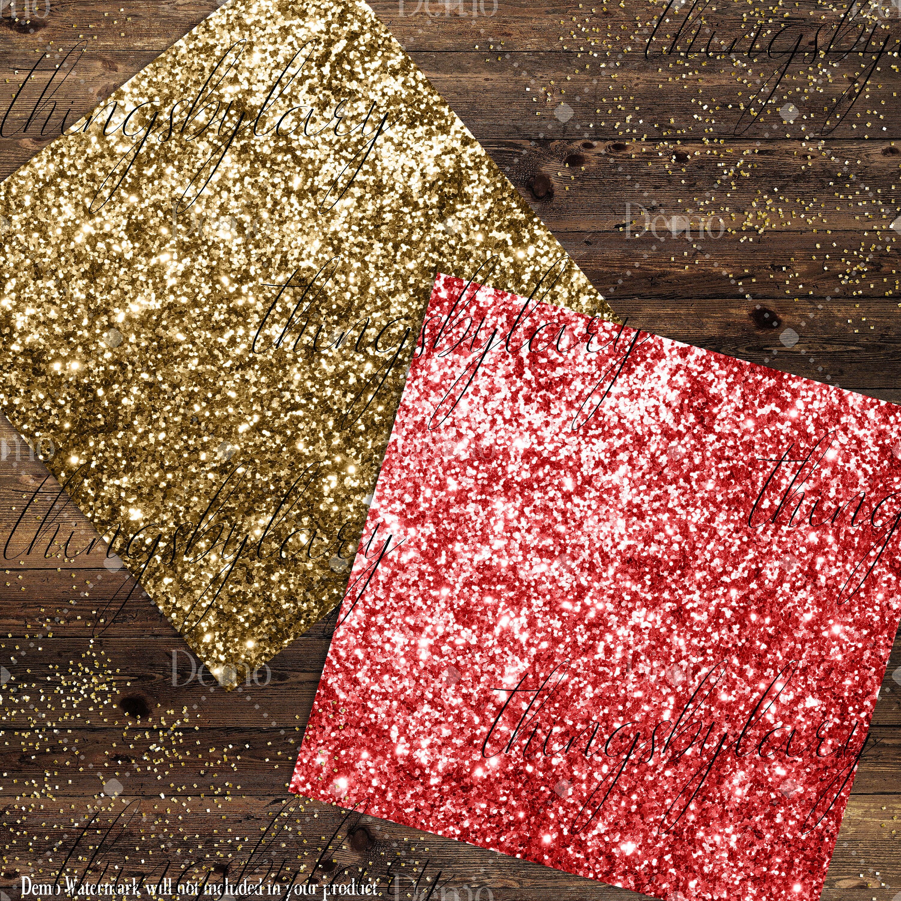 16 Gold Glitter and Peach Plaid Tartan Digital Paper Pack | Etsy