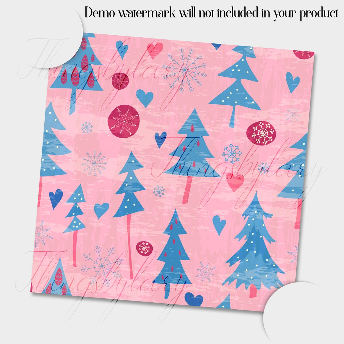 12 Winter Pattern Digital Papers in Vintage Theme Color in 12 Inch ...