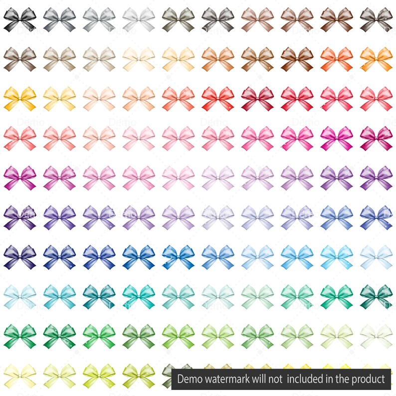 100 Watercolor Bow Clipartribbon100 Watercolor Clipartpng - Etsy