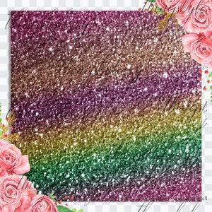 30 Rainbow Shimmering Glitter Digital Papers 12x12" 300 Dpi Instant ...