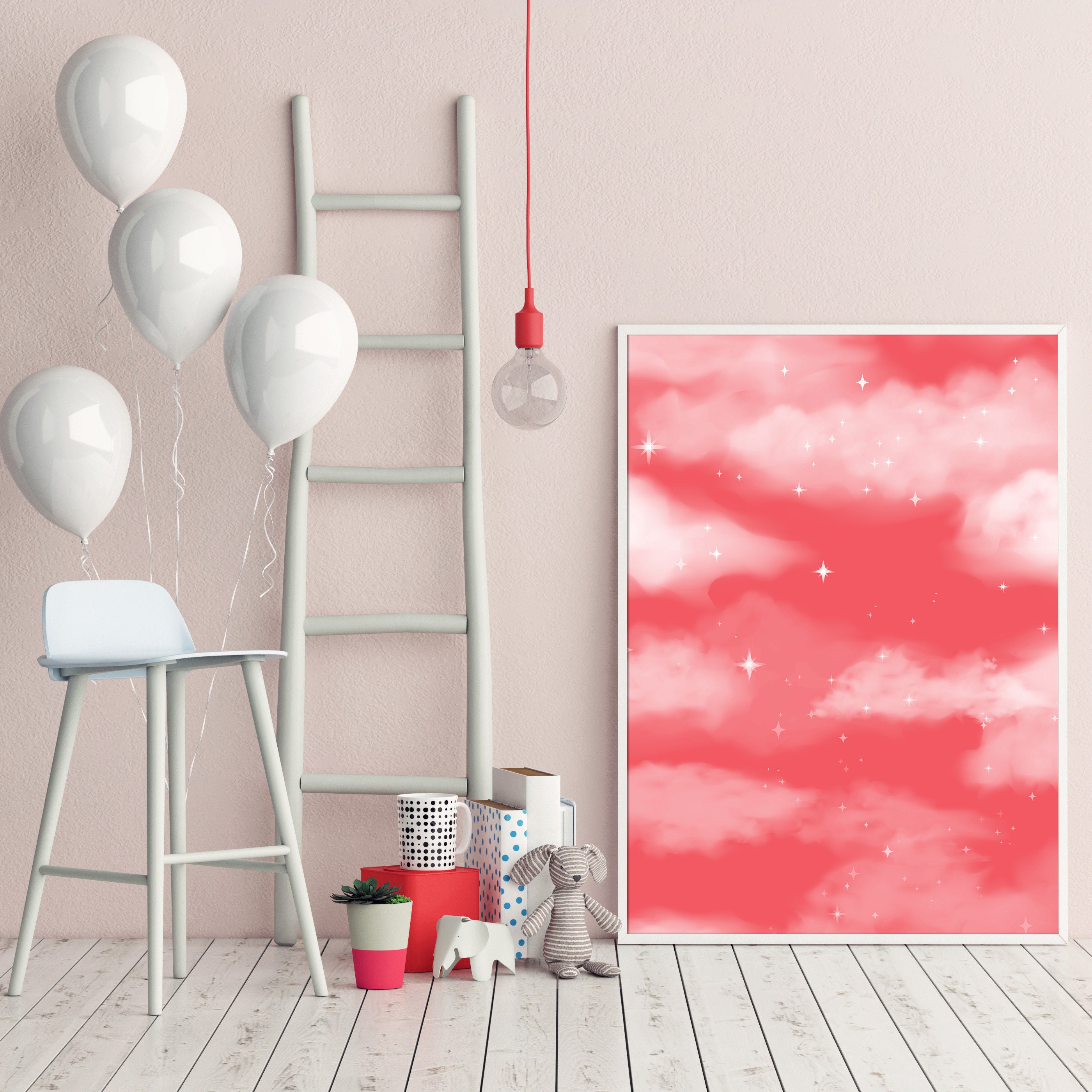 100 Seamless Cloud Star Sky Digital Papers 12x12" 300 Dpi Commercial ...