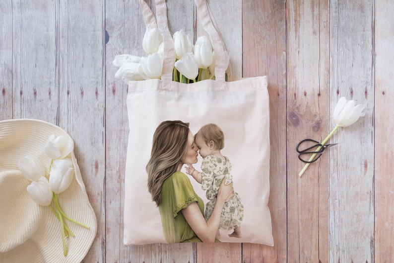 12 Watercolor Mom Kissing Baby From the Back View Isolated Transparent ...