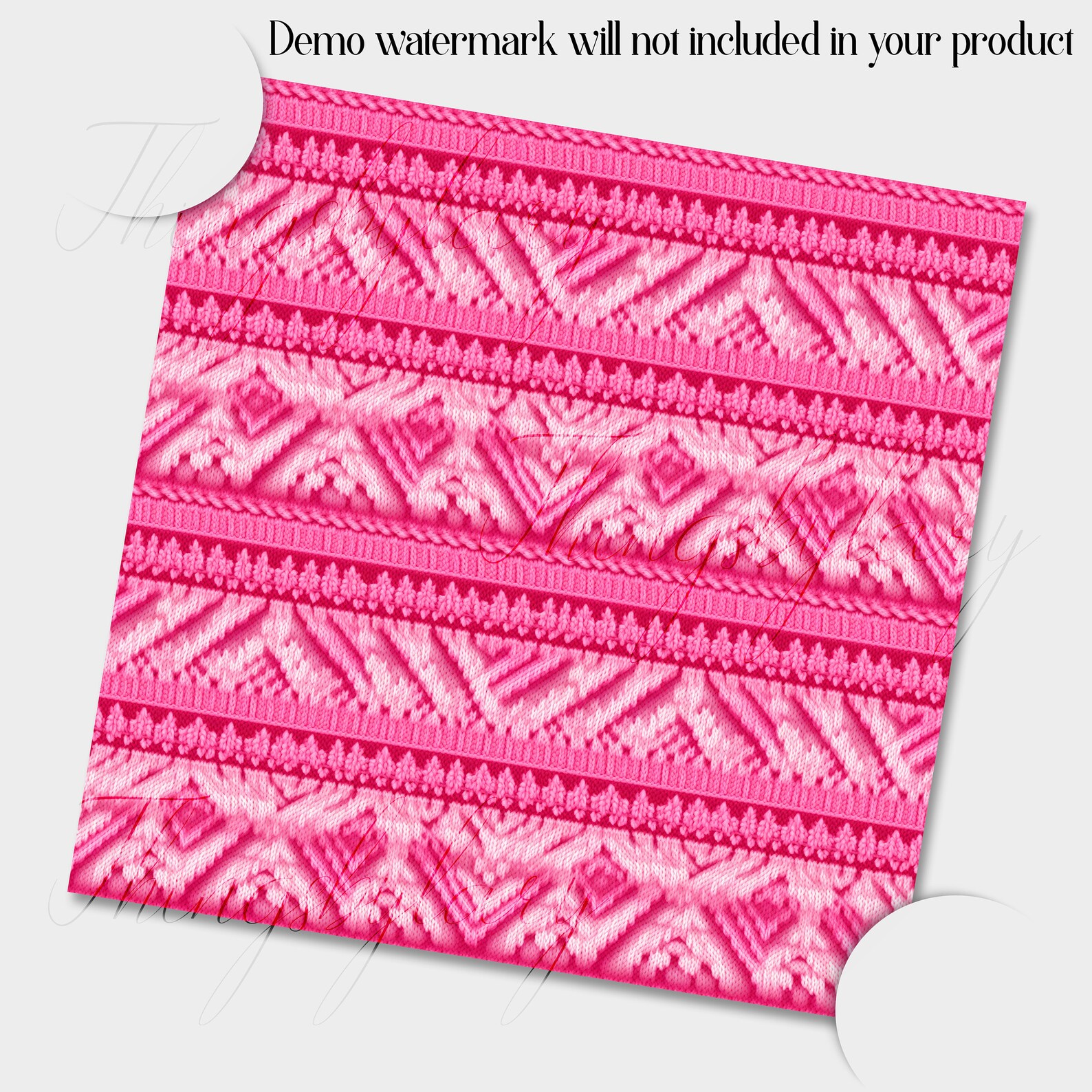 20 Seamless Realistic Pink Ugly Sweater Pattern Digital Papers ...