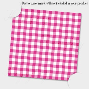 24 Pink and Blue Plaid Digital Papers 12inch 300 Dpi Instant Download ...