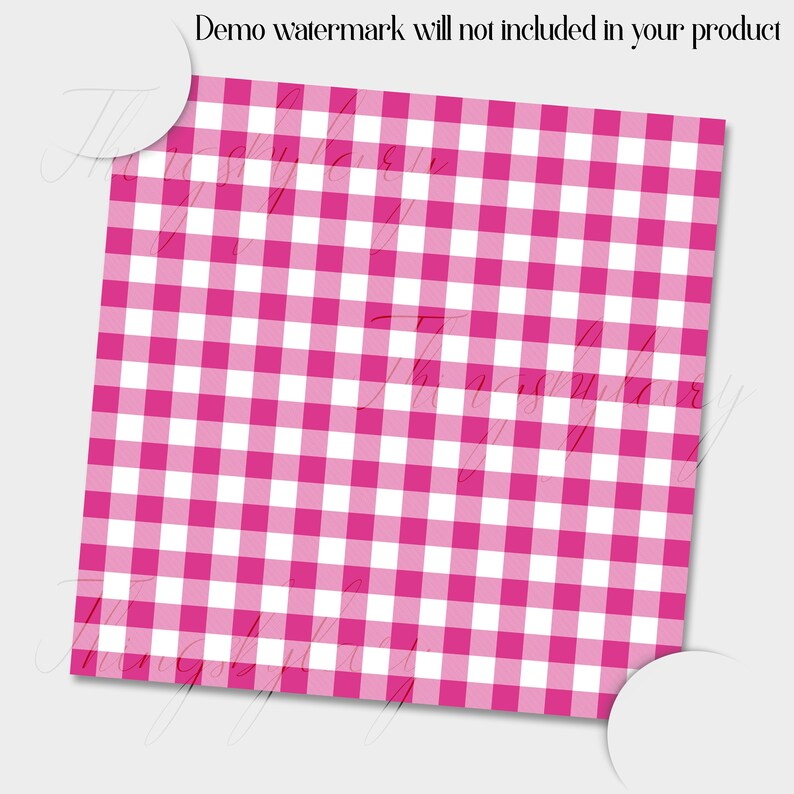 24 Pink and Blue Plaid Digital Papers 12inch 300 Dpi Instant Download ...