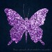 30 Lavender Purple Foil and Glitter Butterfly PNG Image Isolated ...