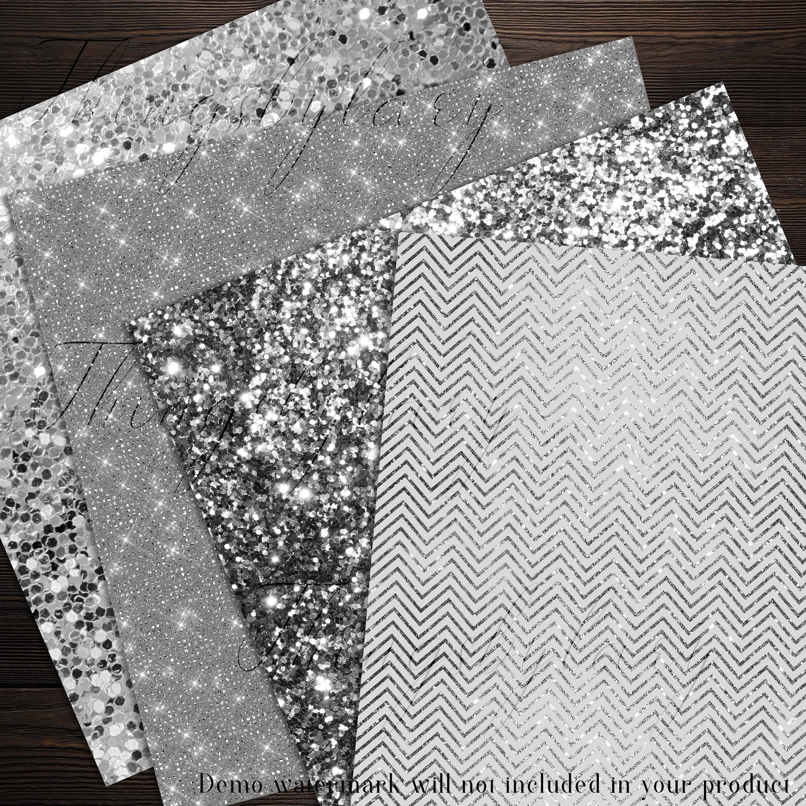 42 Silver Glitter and Sequin Digital Papers 12 300 Dpi - Etsy