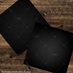 16 Black Luxury Pattern Digital Papers 12inch 300 Dpi Commercial Use ...