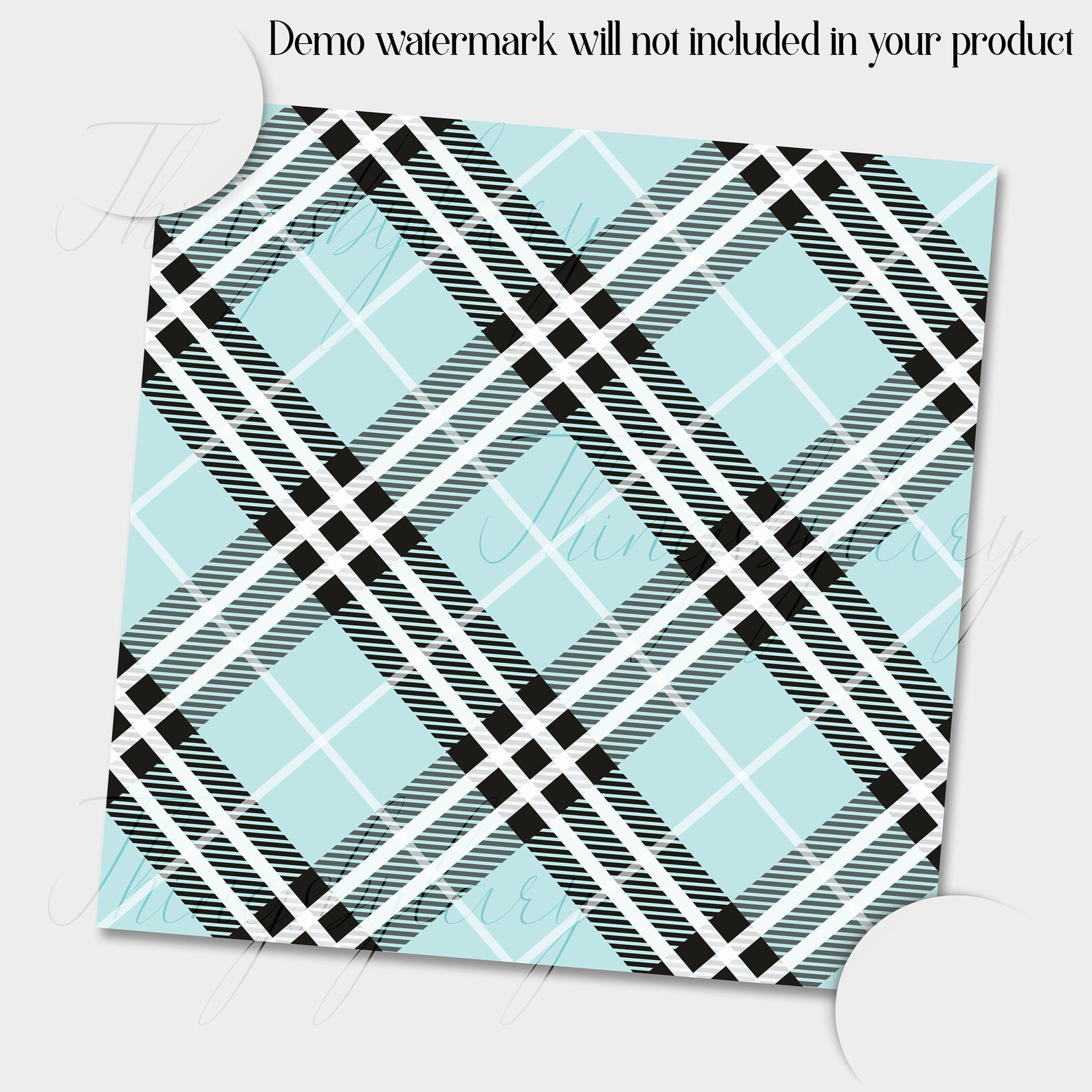 24 Turquoise Plaid Digital Papers in 12 X 12 Inch 300 Dpi Instant ...