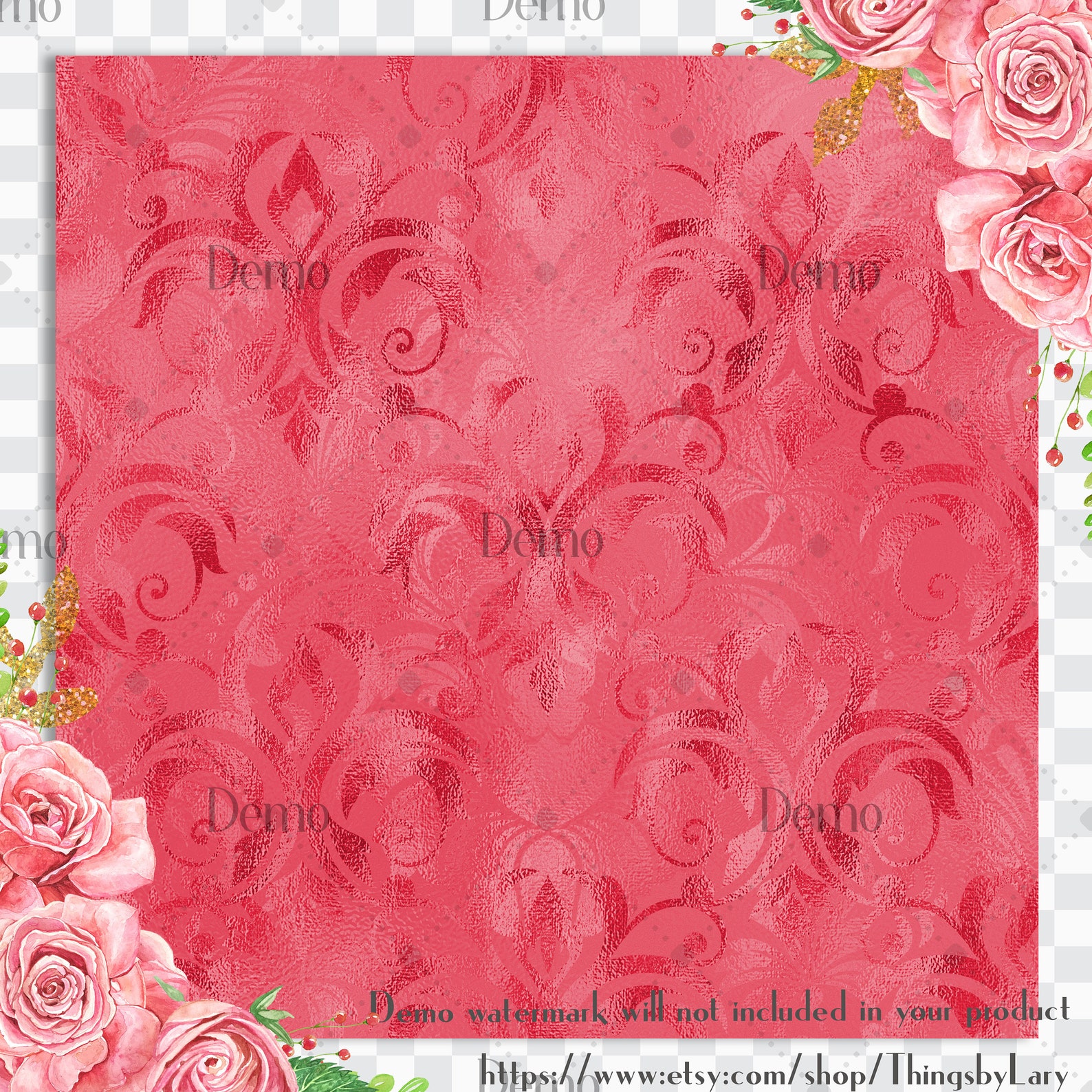 100 Vivid Luxury Foil Damask Texture Papers in 12inch 300 Dpi | Etsy