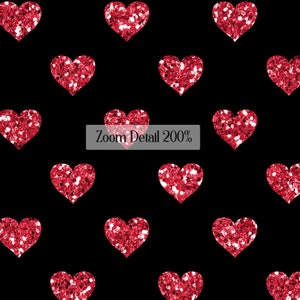 100 Seamless Black and Glitter Heart Pattern Digital Papers 12x12" 300 ...