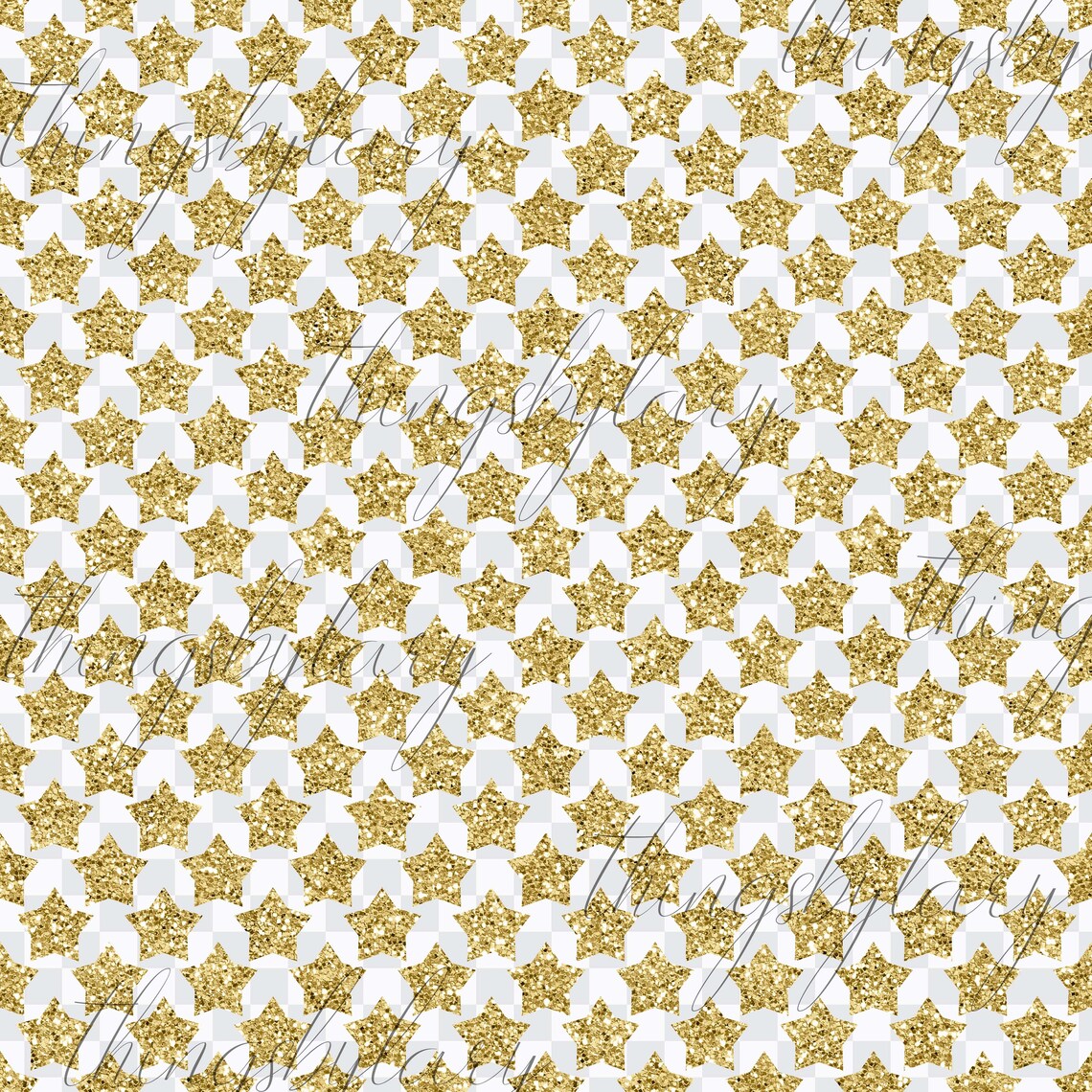 12 Gold Glitter Star Overlay Images, Transparent PNG 300 Dpi 12inch ...