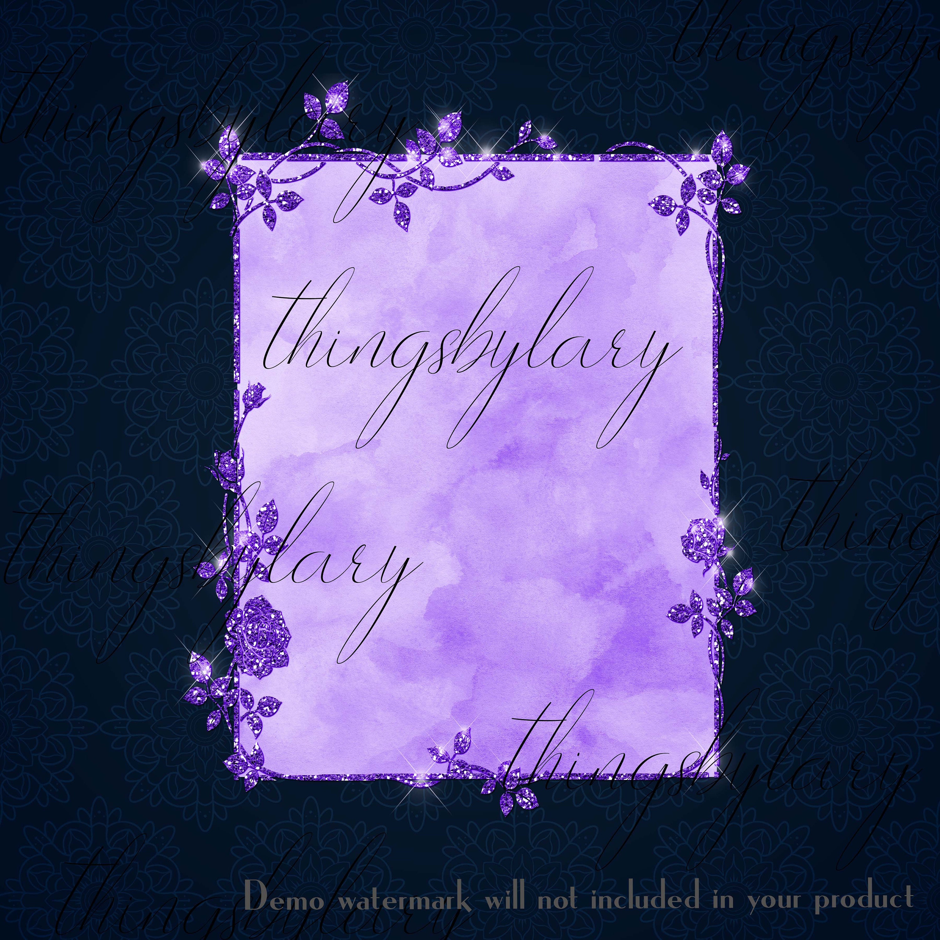 254 Glitter & Watercolor Floral Frames 8.5x11 Clip Arts PNG | Etsy