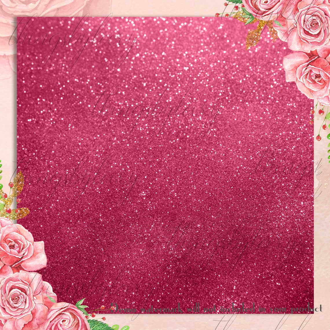 42 Blush Pink Glitter Sequin Digital Papers 12x12 300 | Etsy