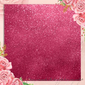42 Blush Pink Glitter Sequin Digital Papers 12x12" 300 Dpi Planner ...