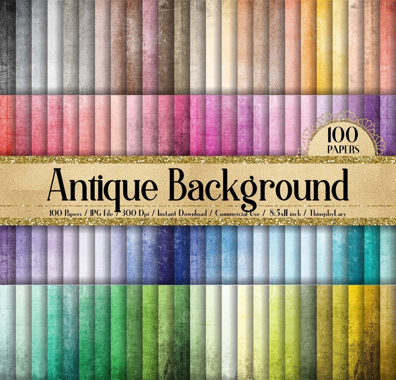 100 Real Antique Grunge Distressed Digital Papers 8.5x11" Instant ...