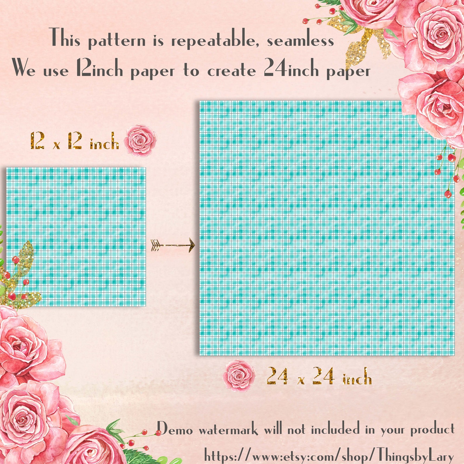 100 Seamless Watercolor Lumberjack Plaid Papers 12 Inch 300 Dpi ...