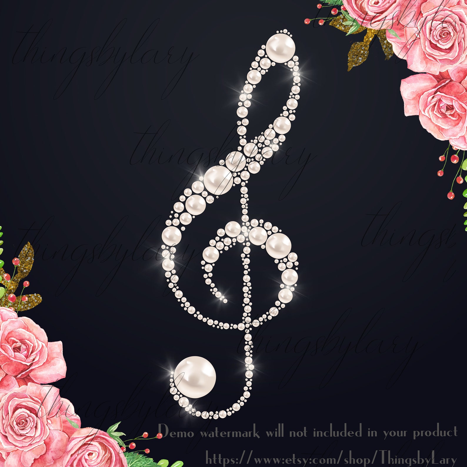 81 Diamond and Pearl Musical Symbols Digital Images 300 Dpi - Etsy