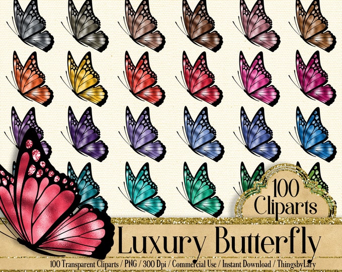 100 Luxury Gift Box Set Cliparts, Planner Clipart, Scrapbook, Bridal ...