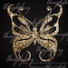15 Gold Glitter Foil Butterfly Clip Arts 300 Dpi Instant Download ...