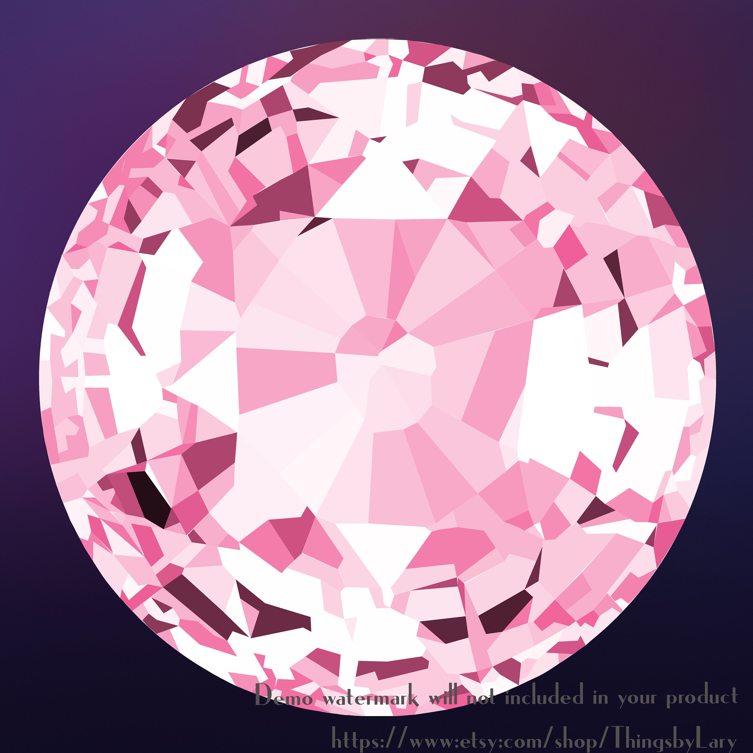 100 Round Diamond Cliparts, 300 Dpi, Instant Download, Commercial Use ...