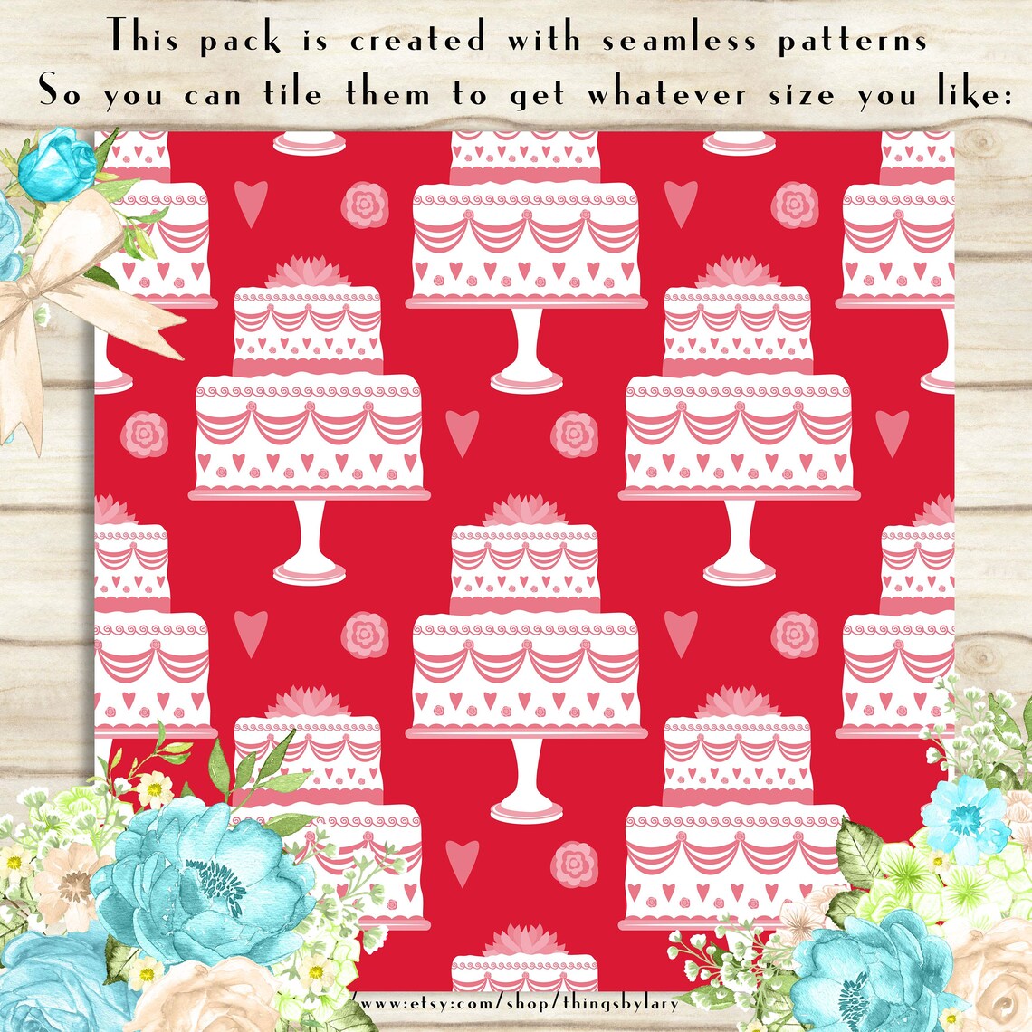 100 Seamless White Wedding Cake Papers in 12300 Dpi | Etsy