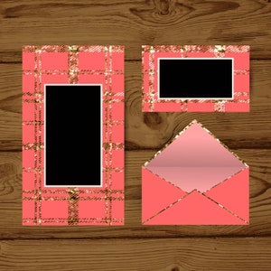 16 Gold Glitter and Peach Plaid Tartan Digital Paper Pack 12inch 300 ...