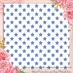 100 Seamless Color Star Papers 12 Inch 300 Dpi Instant Download ...