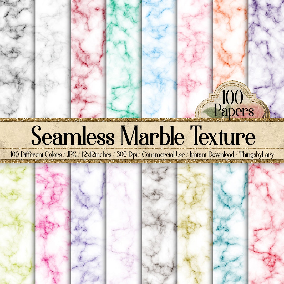 100 Seamless Marble Texture Digital Papers Commercial Use Wedding ...