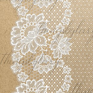 27 White Lace Overlays Borders Frames Images A4 Size PNG Transparent ...