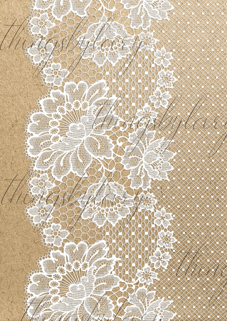 27 White Lace Overlays Borders Frames Images A4 Size PNG - Etsy