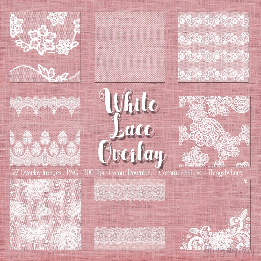 27 White Lace Overlays Borders Frames Images PNG Transparent 300 Dpi ...