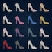 32 Diamond Pearl Rhinestone High Heels Digital Clip Arts 300 Dpi PNG ...