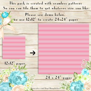 100 Seamless Striped Pattern Papers in 12" X 12", 300 Dpi Planner Paper ...
