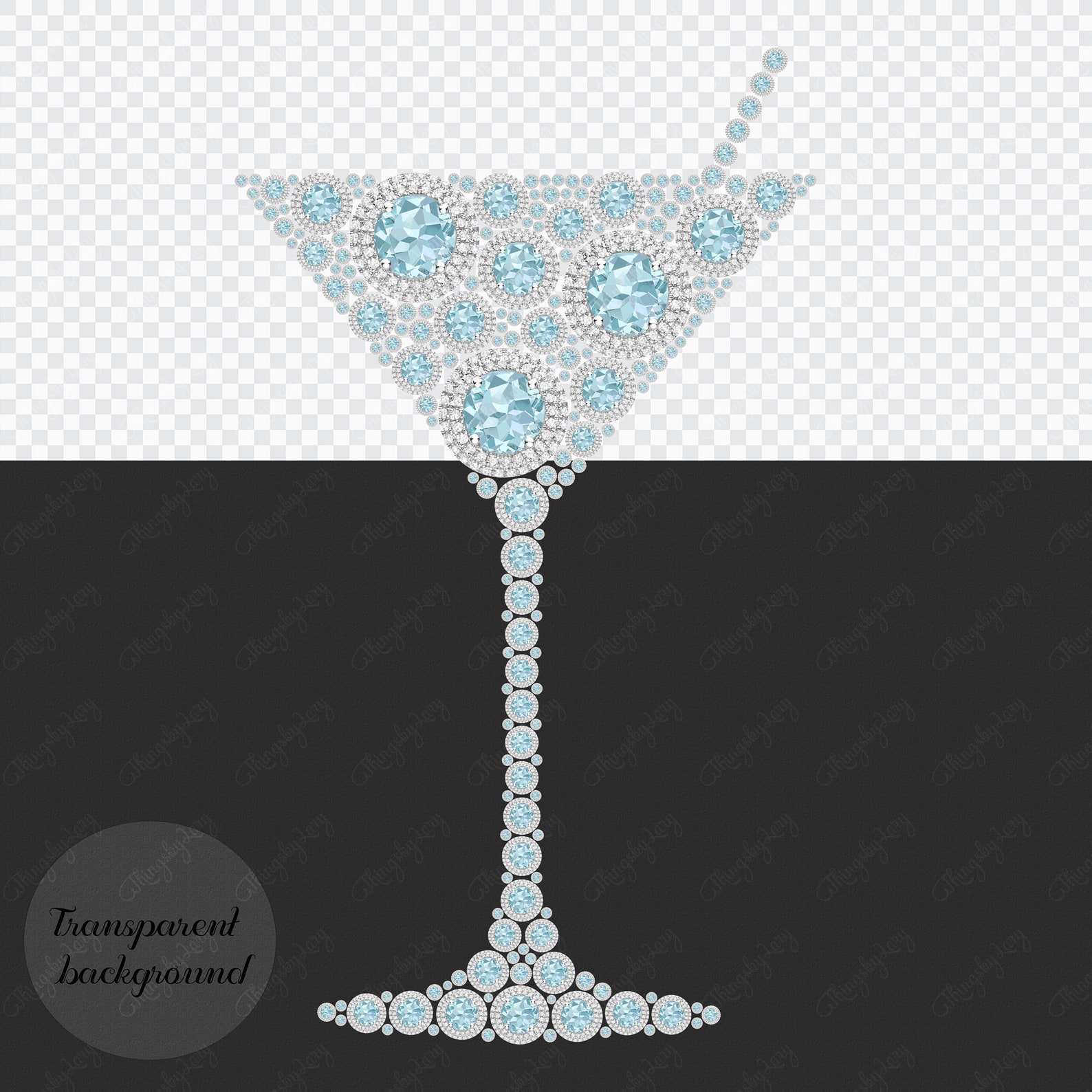 32 Diamond Pearl Gemstone Martini Cocktail Glass PNG Images Commercial ...
