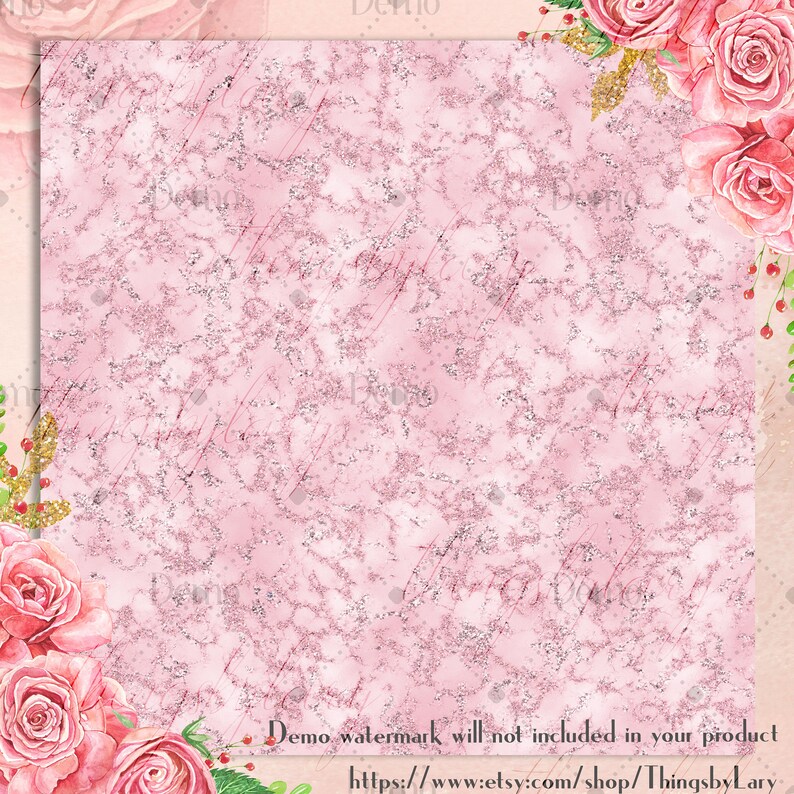 16 Bubblegum Marble Papers Pink Marble Digital Marble Paper - Etsy