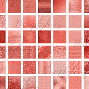 42 Living Coral Glitter Digital Papers 12 Inch 300 Dpi Planner Paper ...