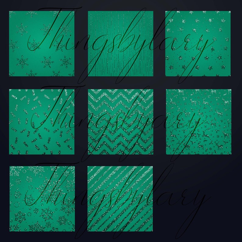 16 Red and Green Glitter Christmas Digital Papers 12 300 - Etsy