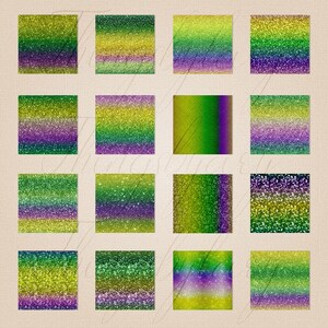 16 Seamless Ombre Mardi Gras Glitter Digital Papers Commercial Use ...