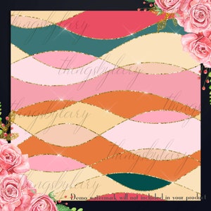 30 Seamless Colorful Geometric Wave Digital Papers 12x12" 300 Dpi ...