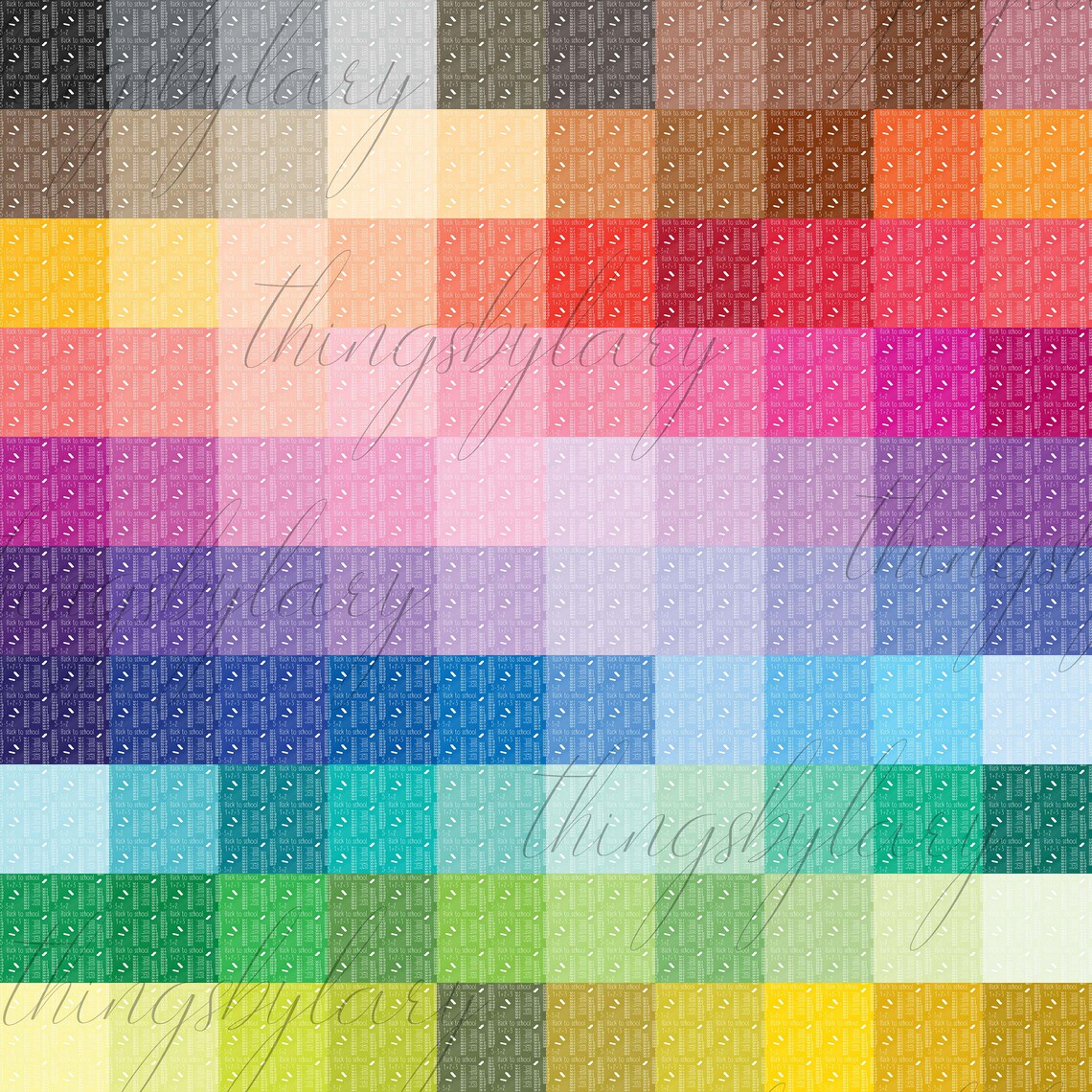 100 Seamless Multiplication Table Digital Papers 12x12" 300 Dpi Instant ...