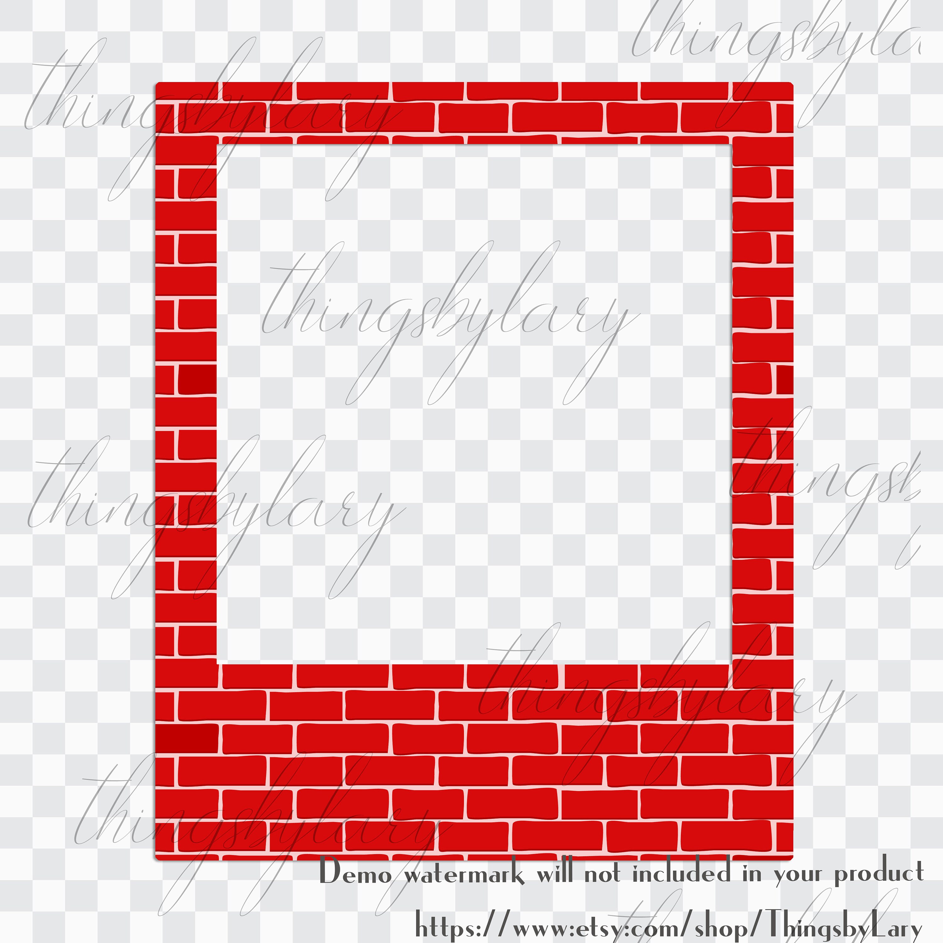 254 Brick Wall Photo Frames Clip Arts 300 Dpi PNG Instant - Etsy