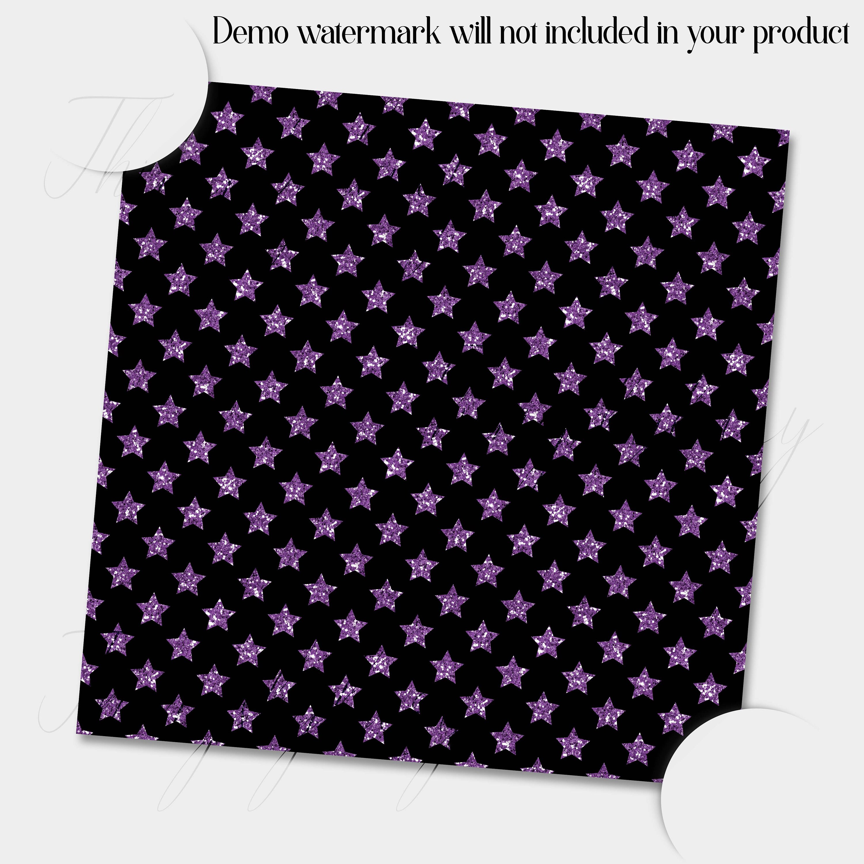 100 Seamless Black and Glitter Star Pattern Digital Papers 12x12" 300 ...