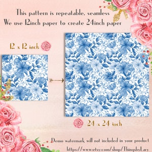 100 Seamless Flower Papers 12 Inch 300 Dpi Instant Download Commercial ...