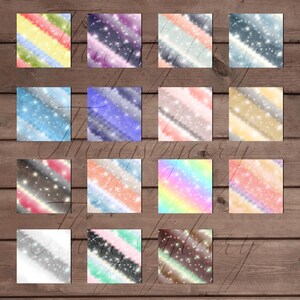 30 Fantasy Galaxy Rainbow Starry Night Sky Digital Papers 12x12 ...