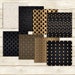 24 Black & Gold Christmas Digital Papers 12 X 12 Inch 300 Dpi Instant ...