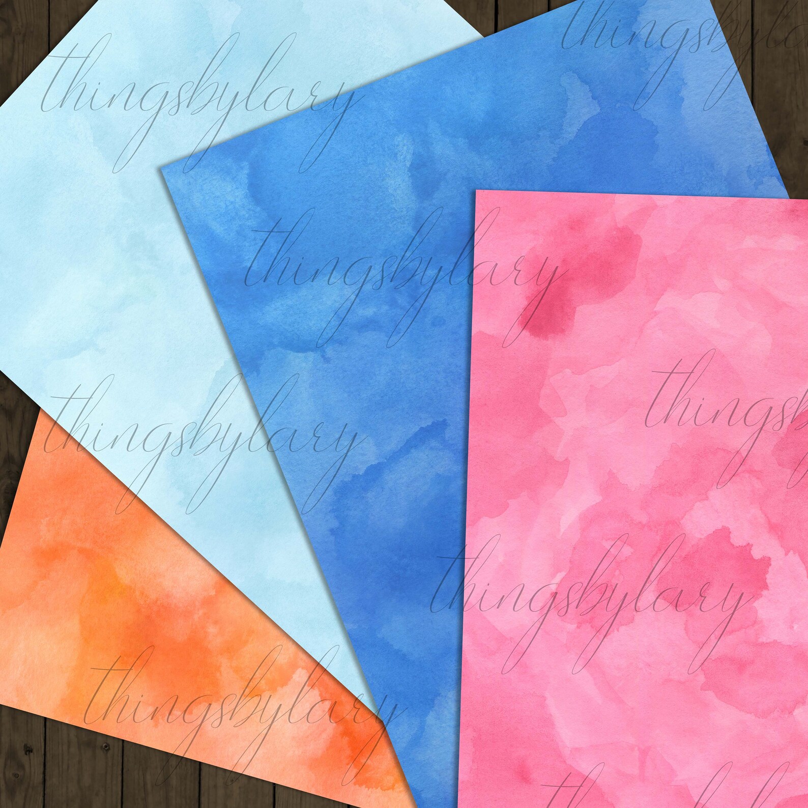 18 Sweet Ombre Watercolor Digital Images Card Invitation 8.5 x | Etsy
