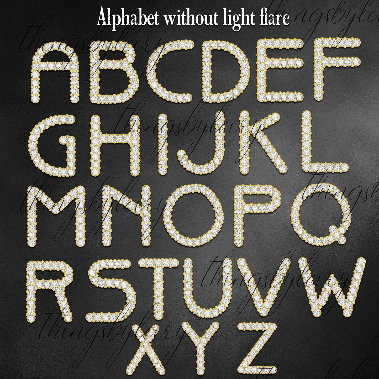 81 Gold and Diamond Alphabet Number Symbol Clip Arts (NOT FONT) 300 Dpi ...